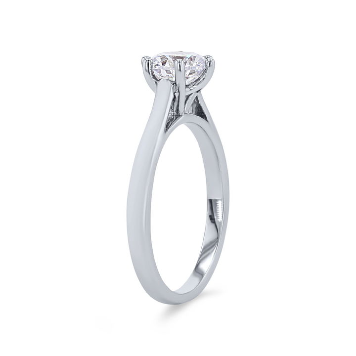 Solitaire Six Prong Cathedral Engagement Setting | Diamonds Direct