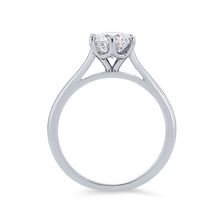 Solitaire Six Prong Cathedral Engagement Setting | Diamonds Direct