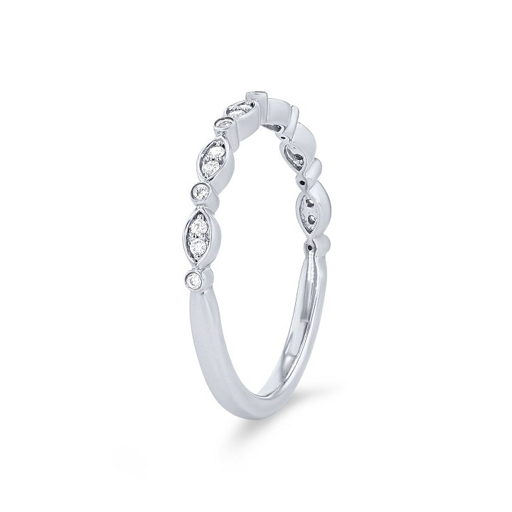 Marquise Frame Diamond Wedding Band by A. Jaffe