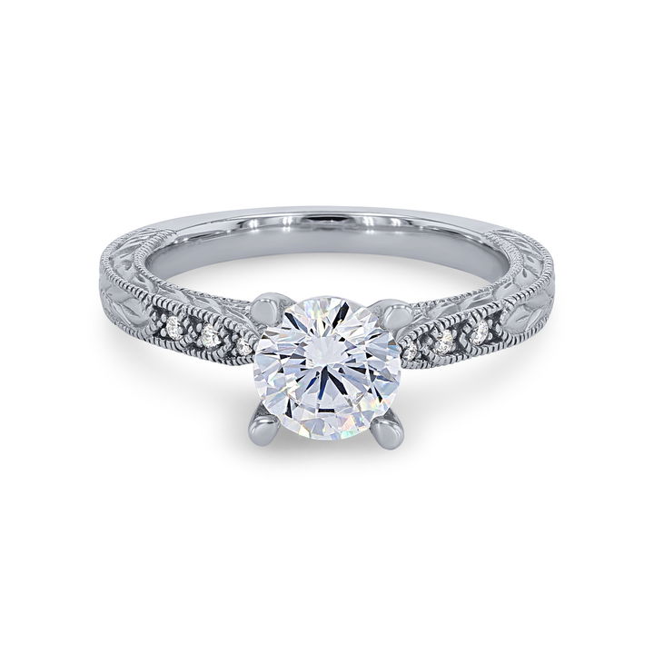 Artcarved Engraved Milgrain Engagement Setting | Diamonds Direct