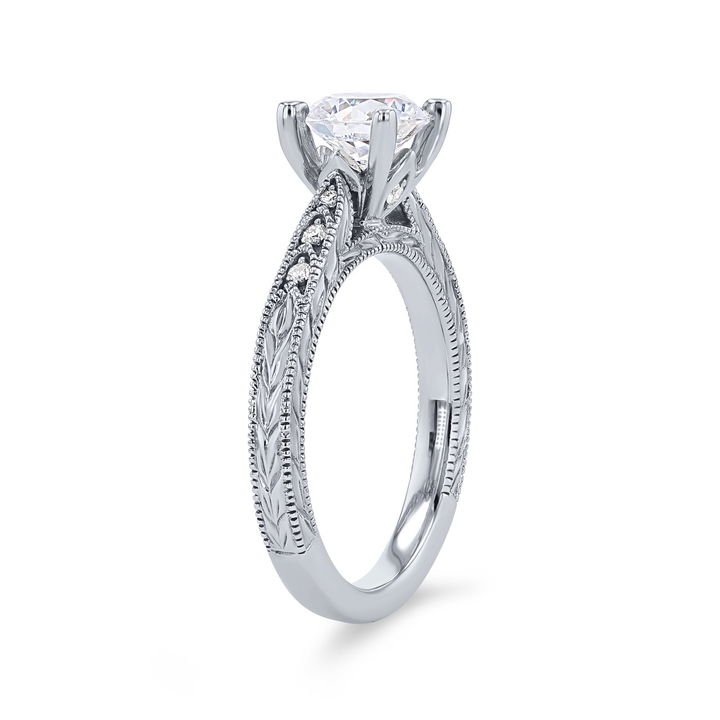 Artcarved Engraved Milgrain Engagement Setting | Diamonds Direct