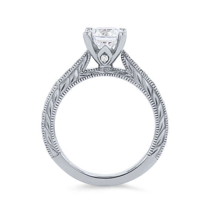Artcarved Engraved Milgrain Engagement Setting | Diamonds Direct