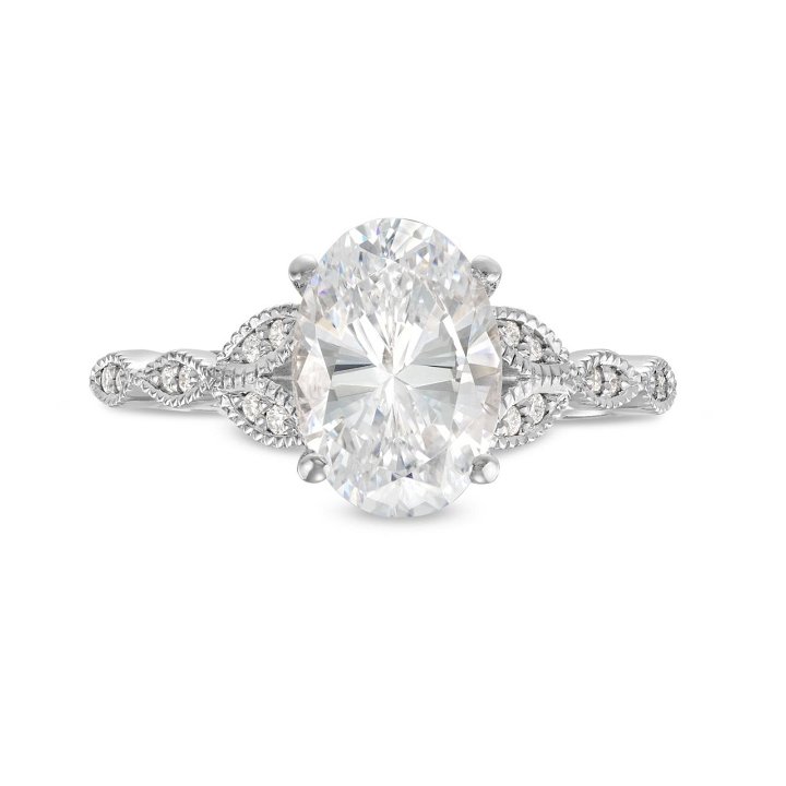 Floral Diamond Milgrain Engagement Setting by Diamonds Direct Designs ...