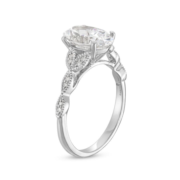 Floral Diamond Milgrain Engagement Setting by Diamonds Direct Designs ...