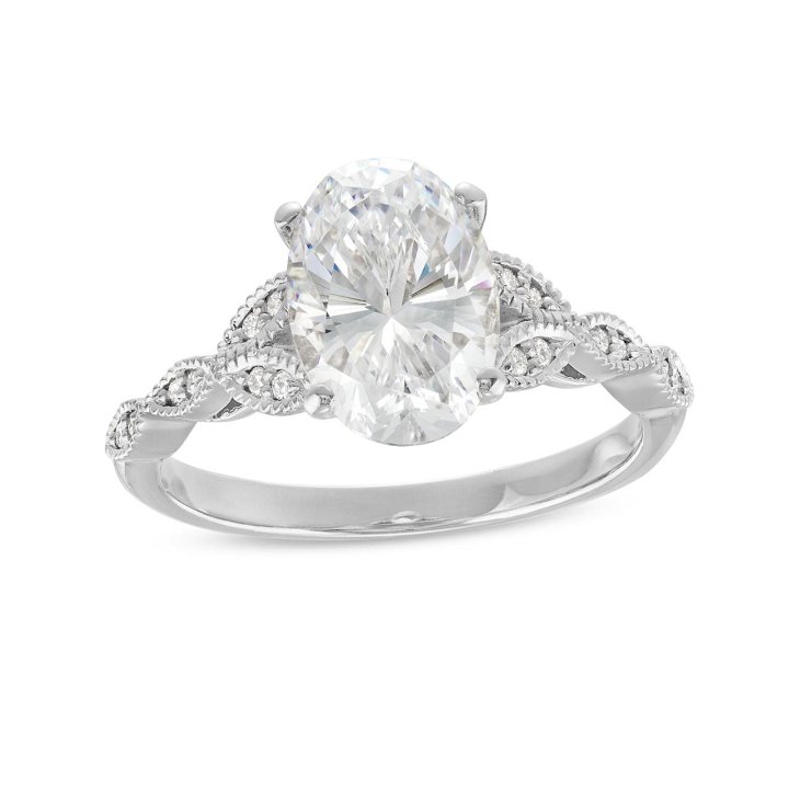Floral Diamond Milgrain Engagement Setting by Diamonds Direct Designs ...