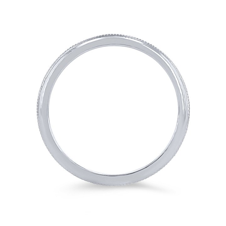Milgrain Knife Edge Wedding Band | Diamonds Direct