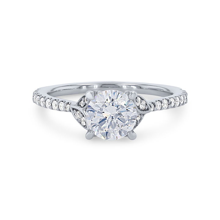 Artcarved Floral Pave Engagement Setting | Diamonds Direct
