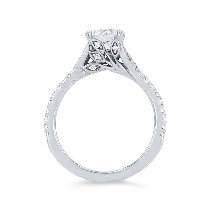 Artcarved Floral Pave Engagement Setting | Diamonds Direct