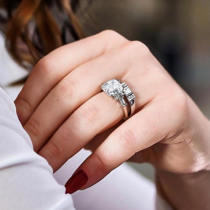 Three Stone Cadillac Diamond Engagement Setting by C. Gonshor