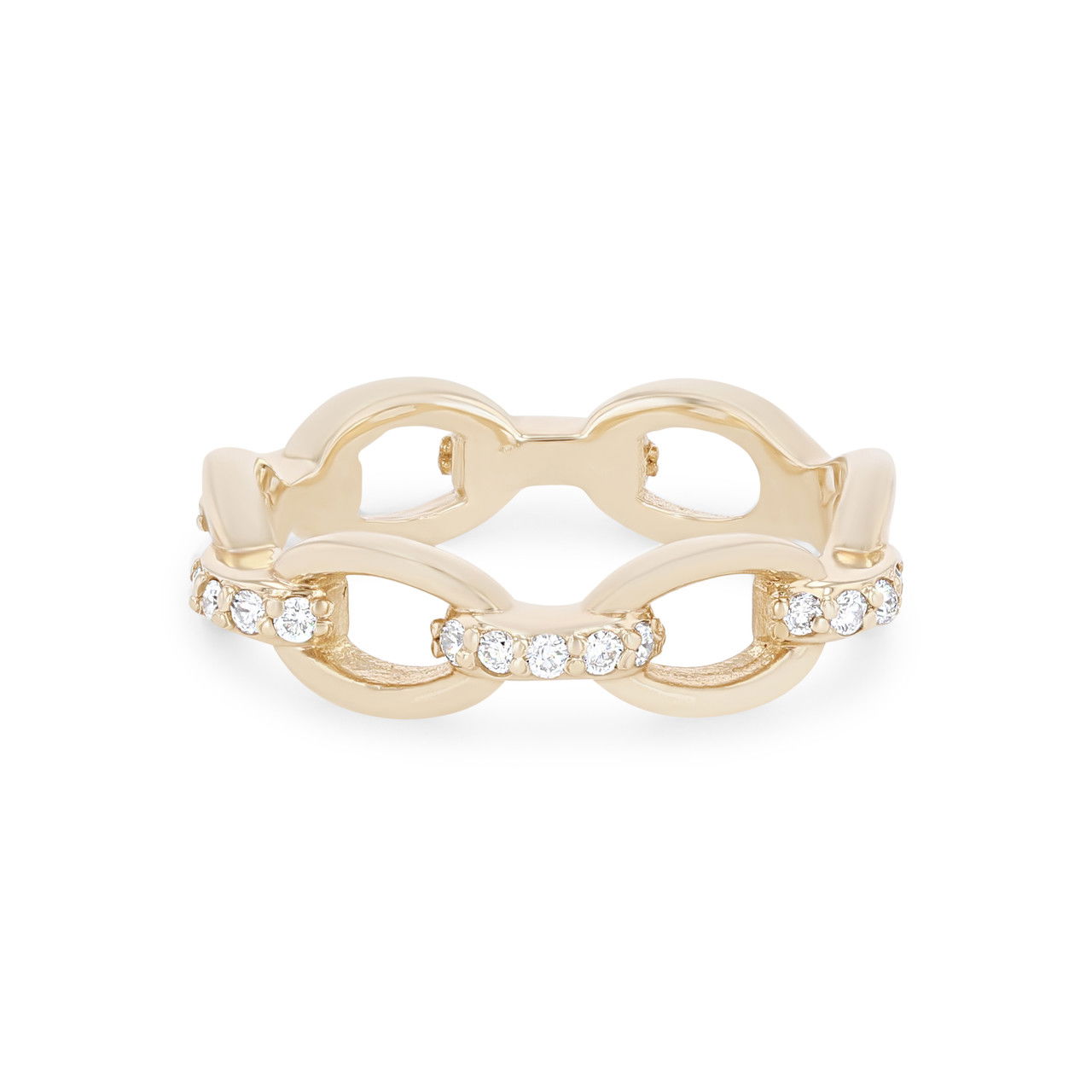 Diamond Chain Link Ring | Diamonds Direct