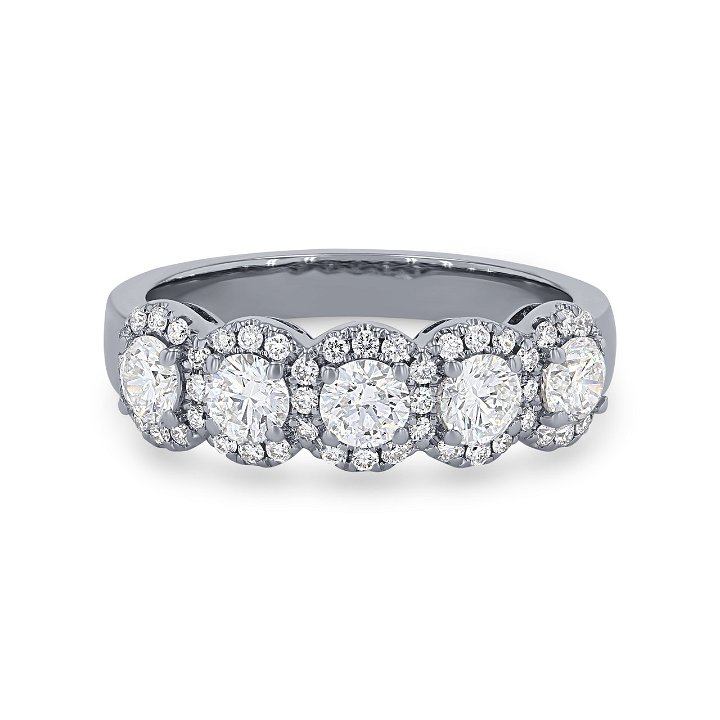 Diamond Accented Halo Ring