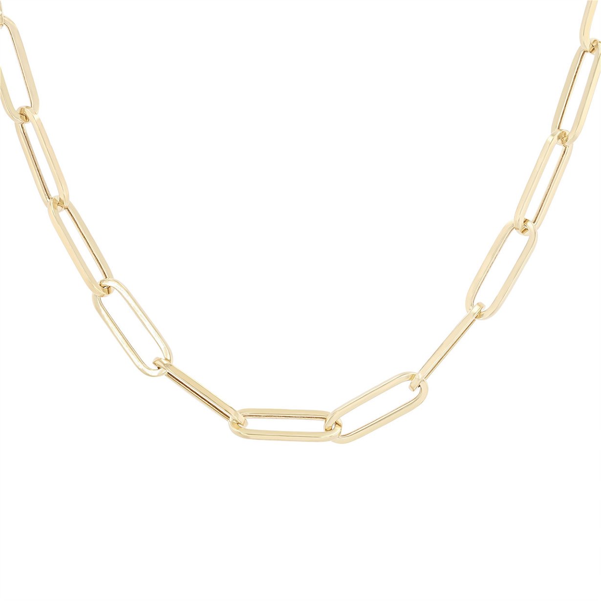 Gold Paperclip Chain Necklace | Diamonds Direct