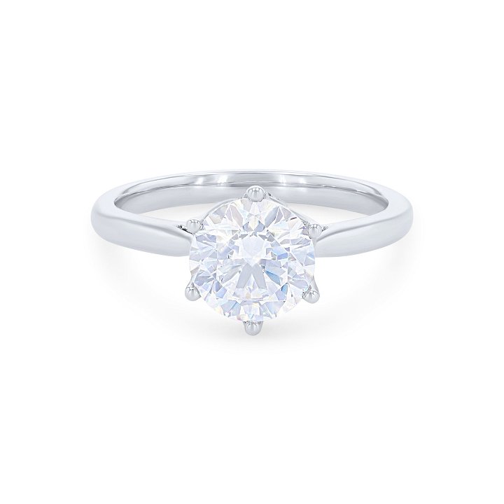 Simon G. Six Prong Solitaire Hidden Diamond Engagement Setting ...