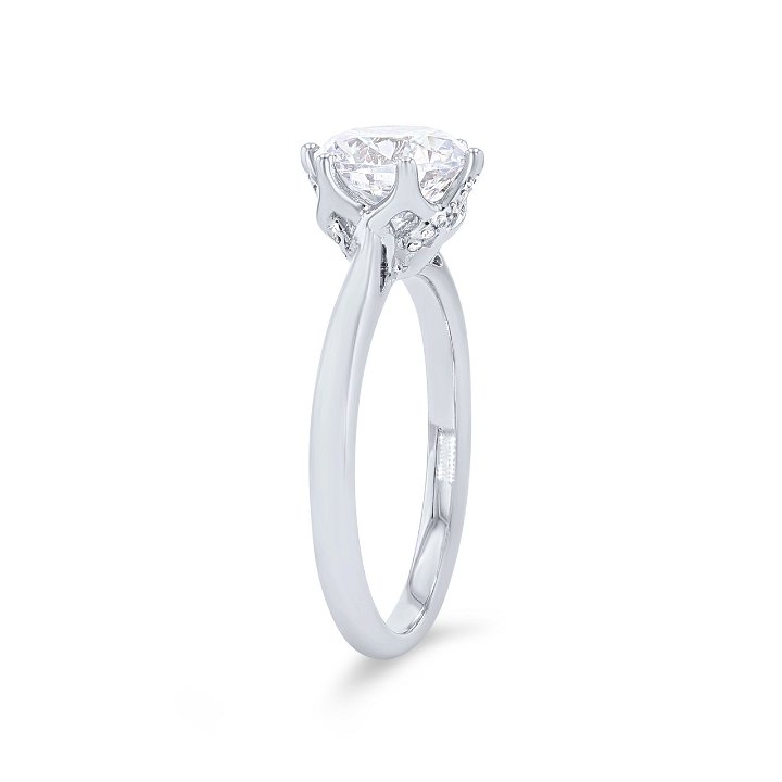 Simon G. Six Prong Solitaire Hidden Diamond Engagement Setting ...