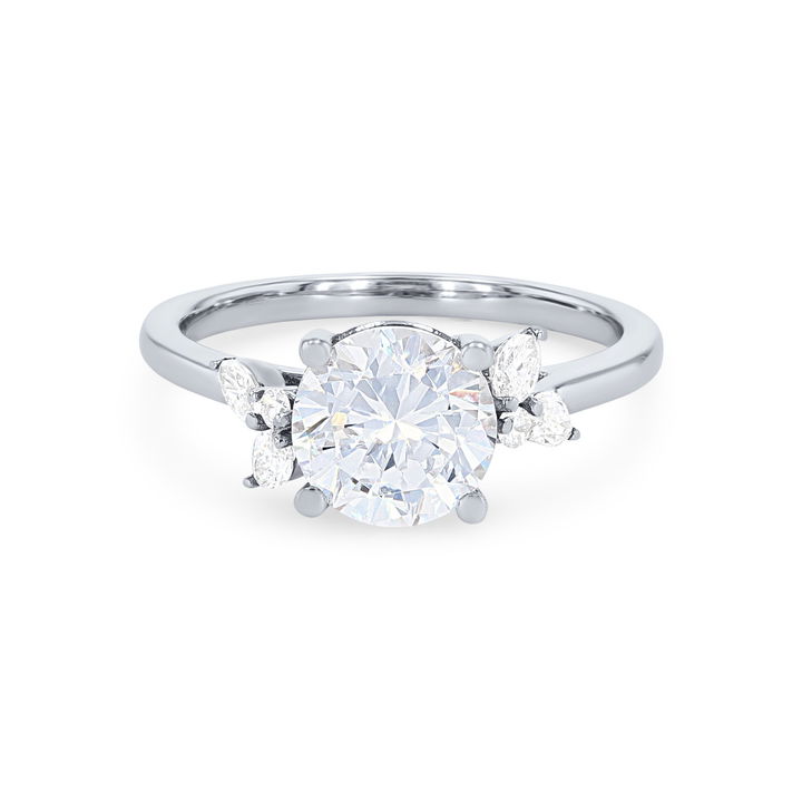 Offset Marquise and Round Diamond Engagement Setting | Diamonds Direct