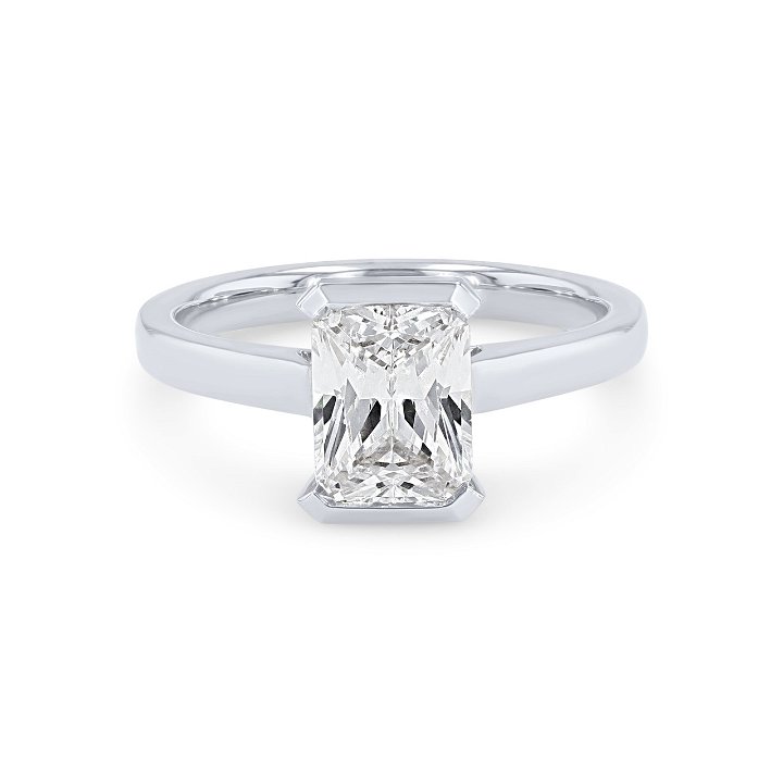 Solitaire Half Bezel Engagement Setting | Diamonds Direct
