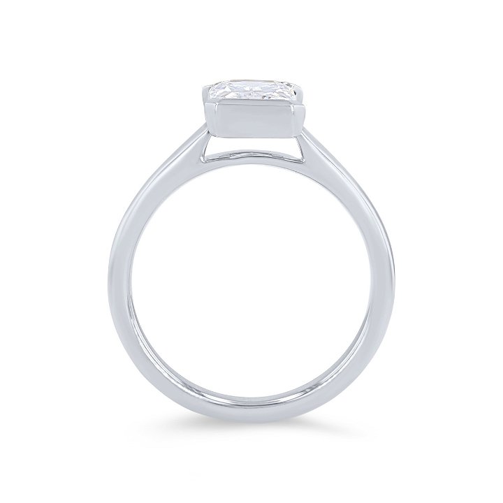 Solitaire Half Bezel Engagement Setting | Diamonds Direct