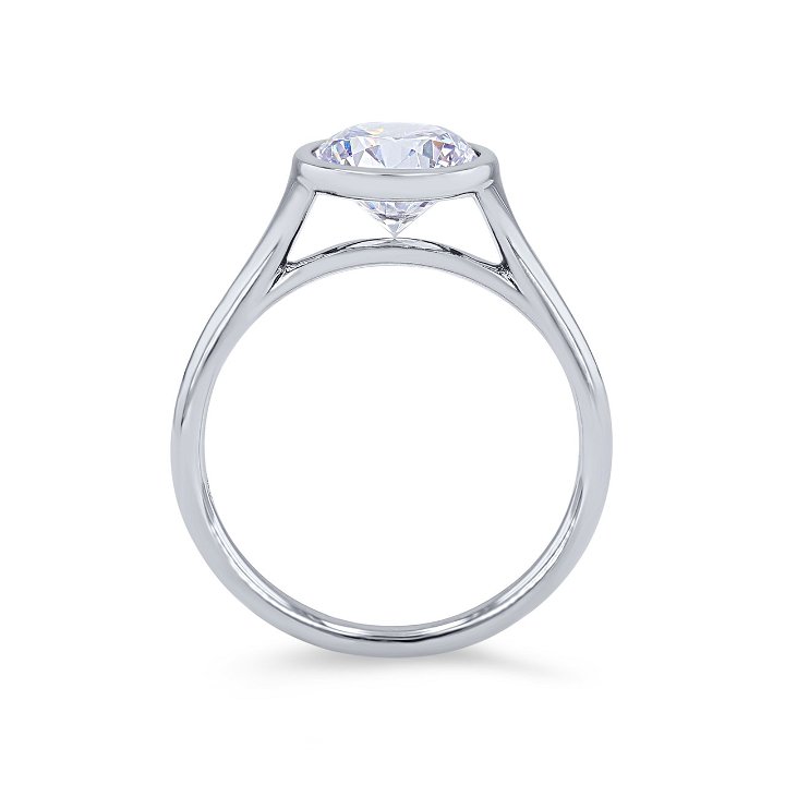 Solitaire Bezel Engagement Setting by Classique