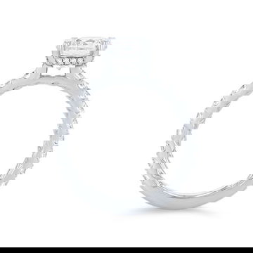 A. Jaffe Alternating Oval and Round Diamond Engagement Setting ...