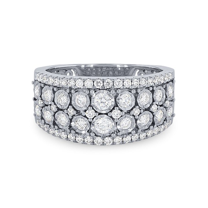 Multi-Row Illusion Diamond Band | Diamonds Direct