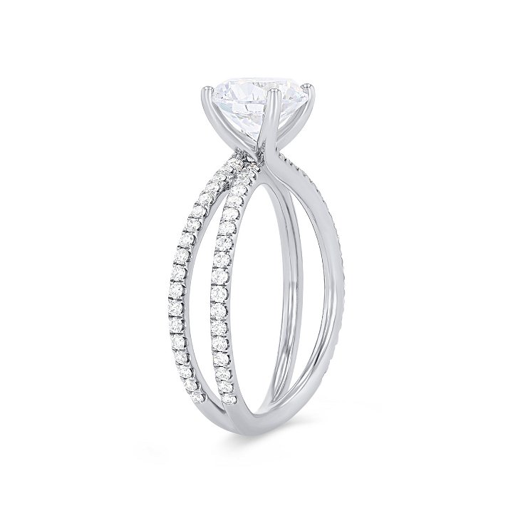 Sylvie Split Diamond Engagement Setting