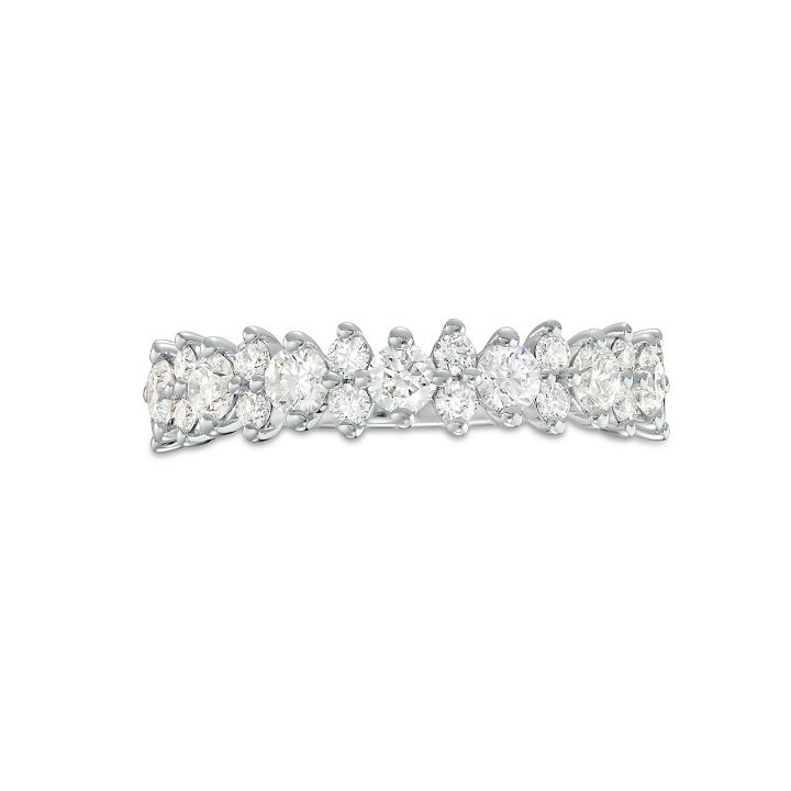 Alternating Size Diamond Wedding Band by A. Jaffe