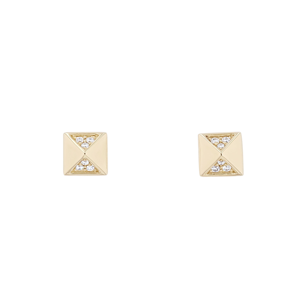 Michael M. Foundation Pyramid Stud Earrings | Diamonds Direct