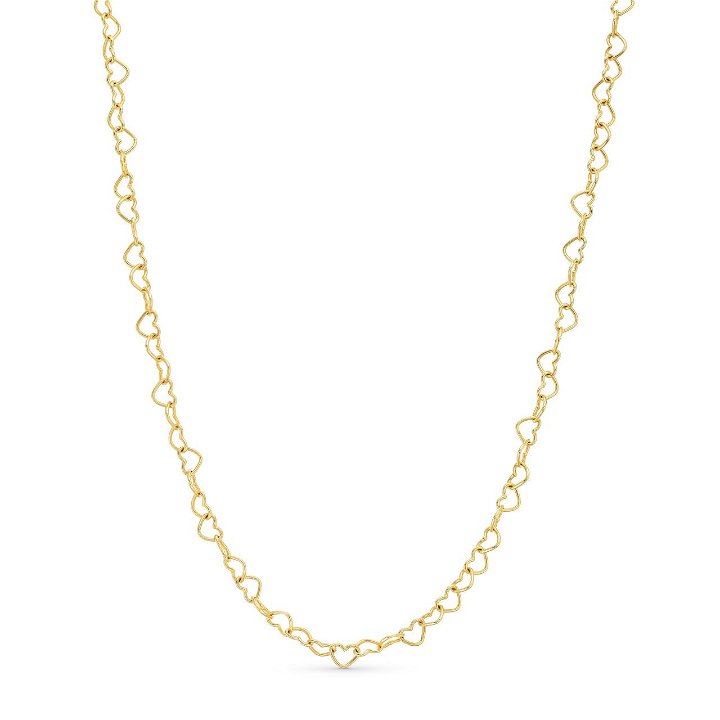 Heart Shaped Link Chain Necklace