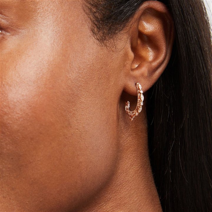 Verragio Small Filigree Diamond Hoops