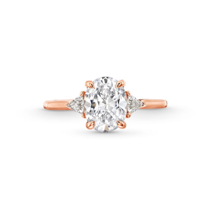 Three Stone Trillion Diamond Engagement Setting by Diamonds Direct ...