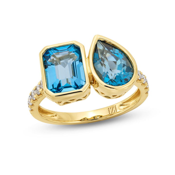 Toi Et Moi London Blue Topaz Ring | Diamonds Direct