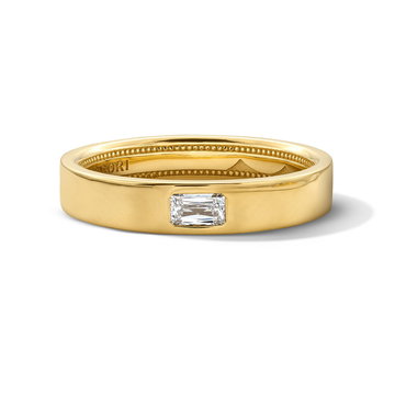 Tacori Gold Flushed Emerald-Cut Diamond Band | Diamonds Direct