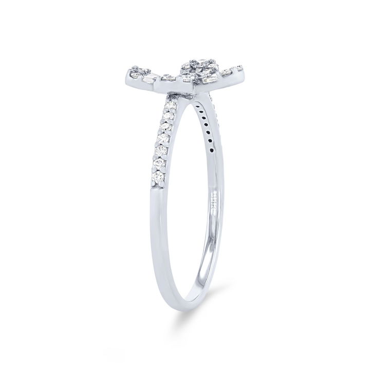 Mixed Diamond Mosaic Flower Ring | Diamonds Direct