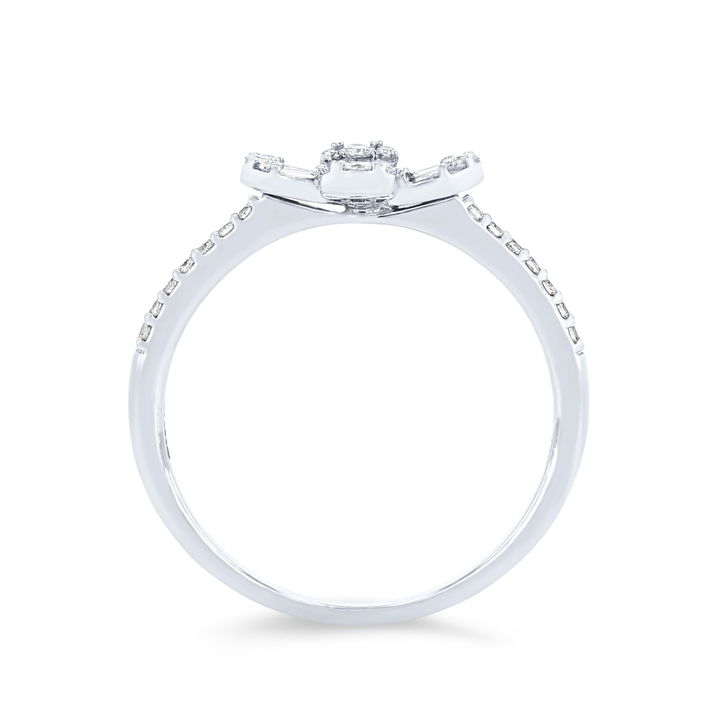 Mixed Diamond Mosaic Flower Ring | Diamonds Direct