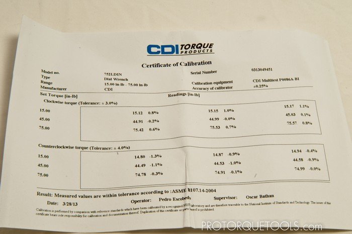 3/8" Dr 100-750 In Lbs / 14.1-81.9 Nm CDI Adjustable Torque Wrench ...