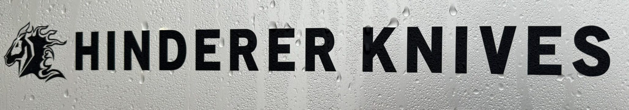 Rick Hinderer Knives Logo - Window Decal - 18"