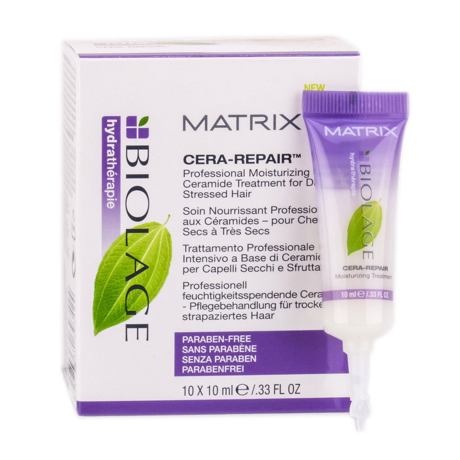 Option : Box of 10 vials, Matrix Biolage HydraTherapie Cera-Repair PRO ...