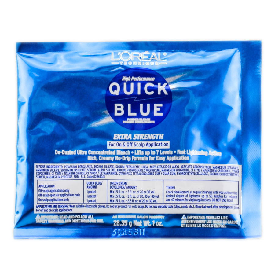 Option : 1 oz / Packet, L'Oreal Technique Quick Blue Bleach Extra ...