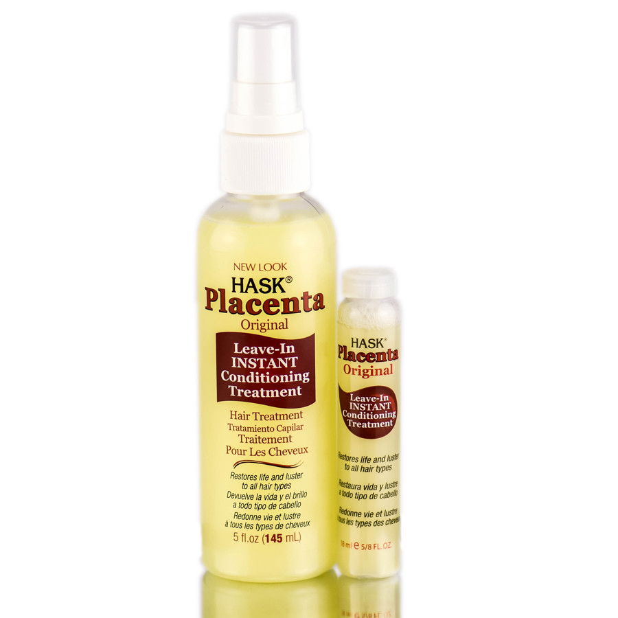 Size : 0.60 oz, Hask Placenta Original Leave-in Instant Conditioning ...