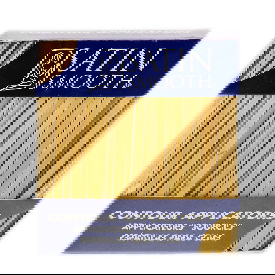 Option : 200 Applicators, Satin Smooth Contour Applicators For Eyebrows ...