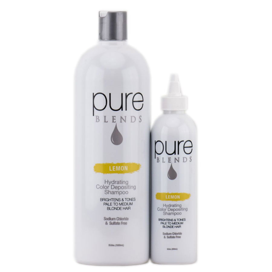 Size : 33.8 oz, Pure Blends Hydrating Color Depositing Shampoo - Lemon ...