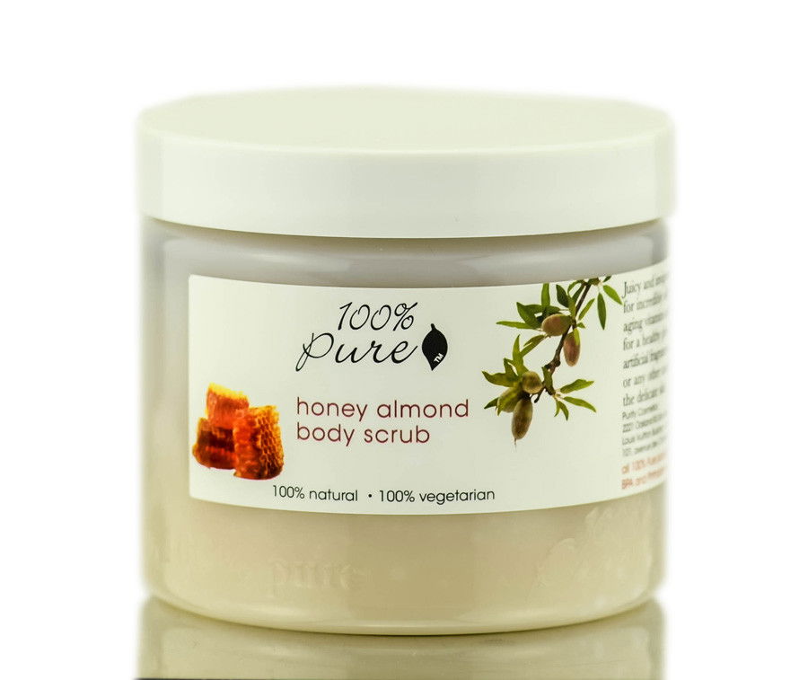 Size : 15 oz, 100% Pure Honey Almond Body Scrub | SleekShop