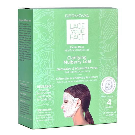 1 pc, Dermovia Lace Your Face Facial Mask Clarifying Mulberry Leaf ...