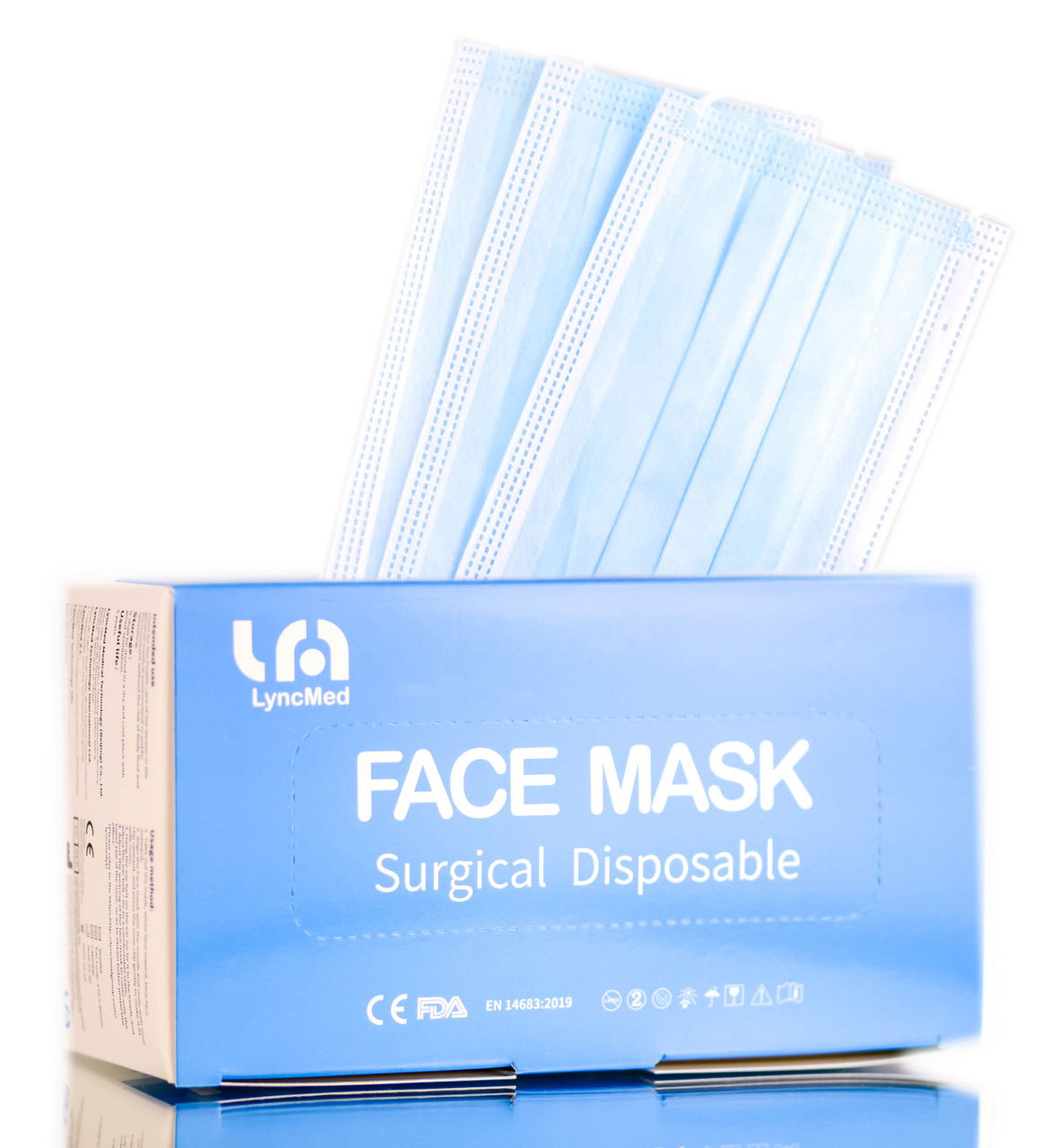 50 Pieces, LyncMed Face Mask, Surgical Disposable, 3 Layers Non-Woven ...