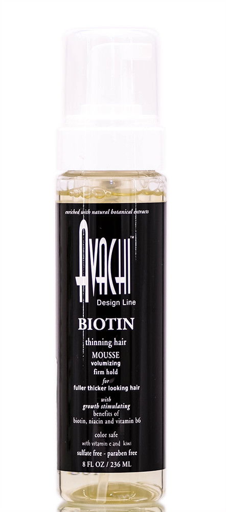 8 oz, Avachi Design Line Biotin Thinning Hair Mousse | SleekShop