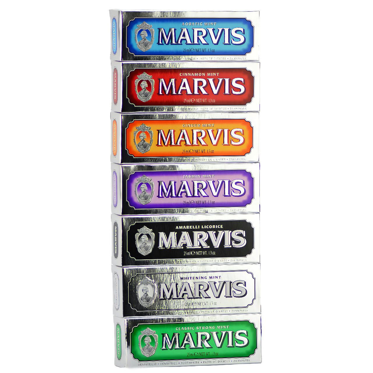 7 x 1.3 oz, Marvis Toothpaste Set | SleekShop