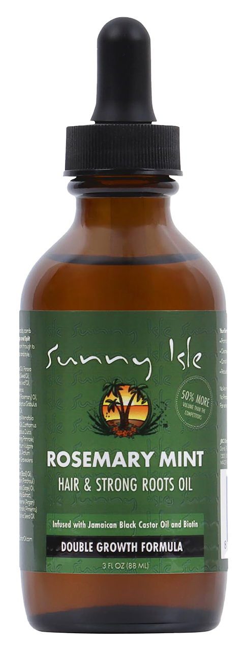 3 oz, Sunny Isle Rosemary Mint Hair & Strong Roots Oil Double Growth ...