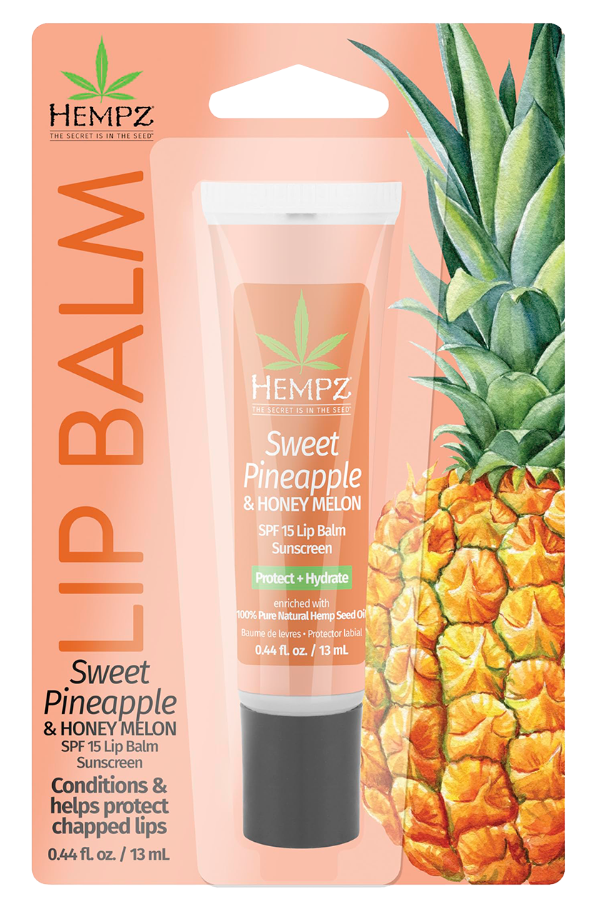 0.44 oz, Hempz by Supre Sweet Pineapple & Honey Melon Herbal Lip Balm ...