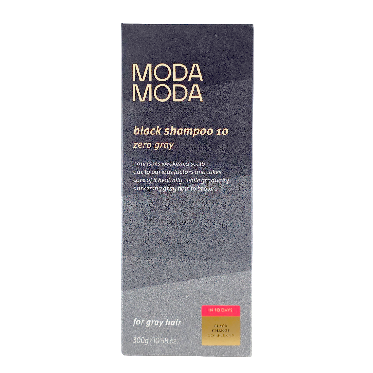 10.58 oz, MODAMODA Zero Gray Black Hair Shampoo 10 | SleekShop